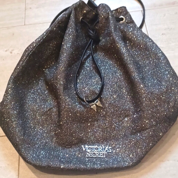 Victoria's Secret | Bags | Victorias Secret Metallic Blackgold ...